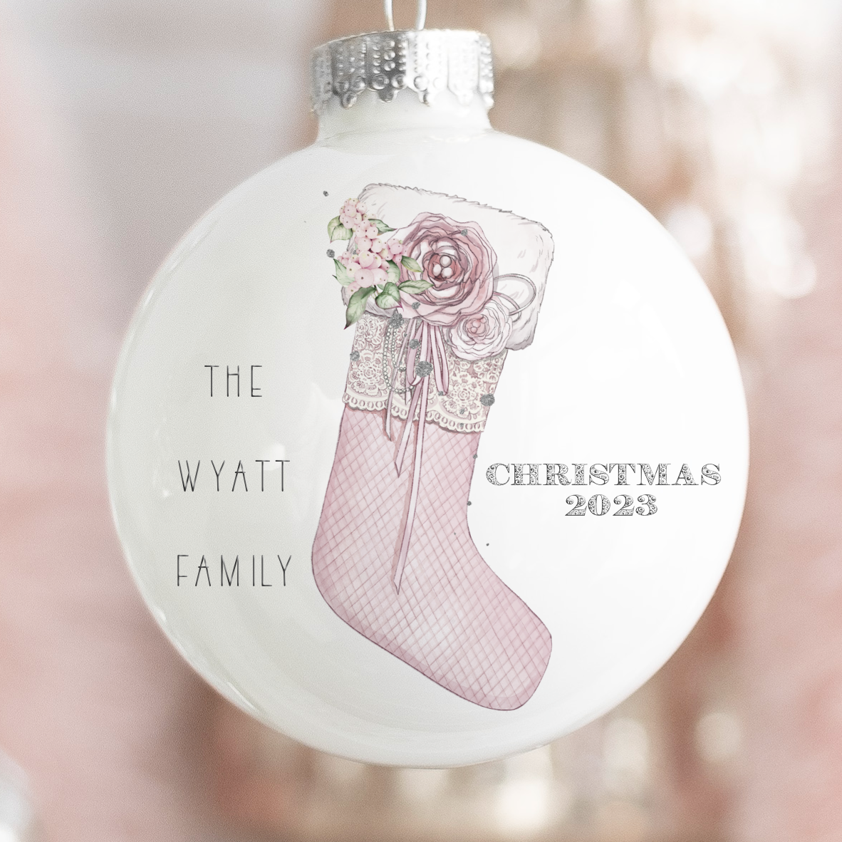 Christmas Pink Stocking – JLS Design Store